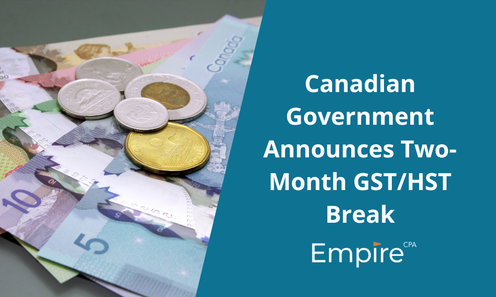 Canadian government announces GST/HST break